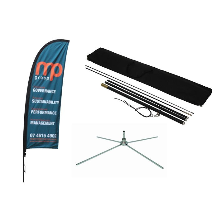 Extra Small Bow Flag with Cross Base Double Sided