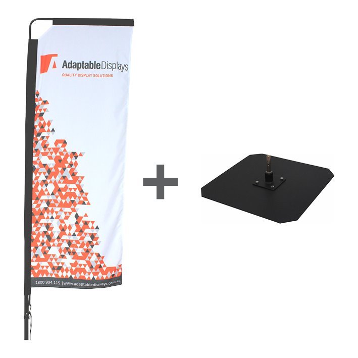 Block Flag Kits with Flat Metal Base